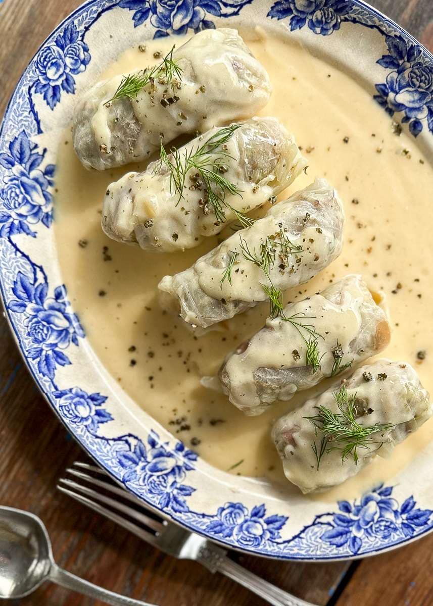 Greek Stuffed Cabbage (Lahanodolmades) - The Wild Epicurean