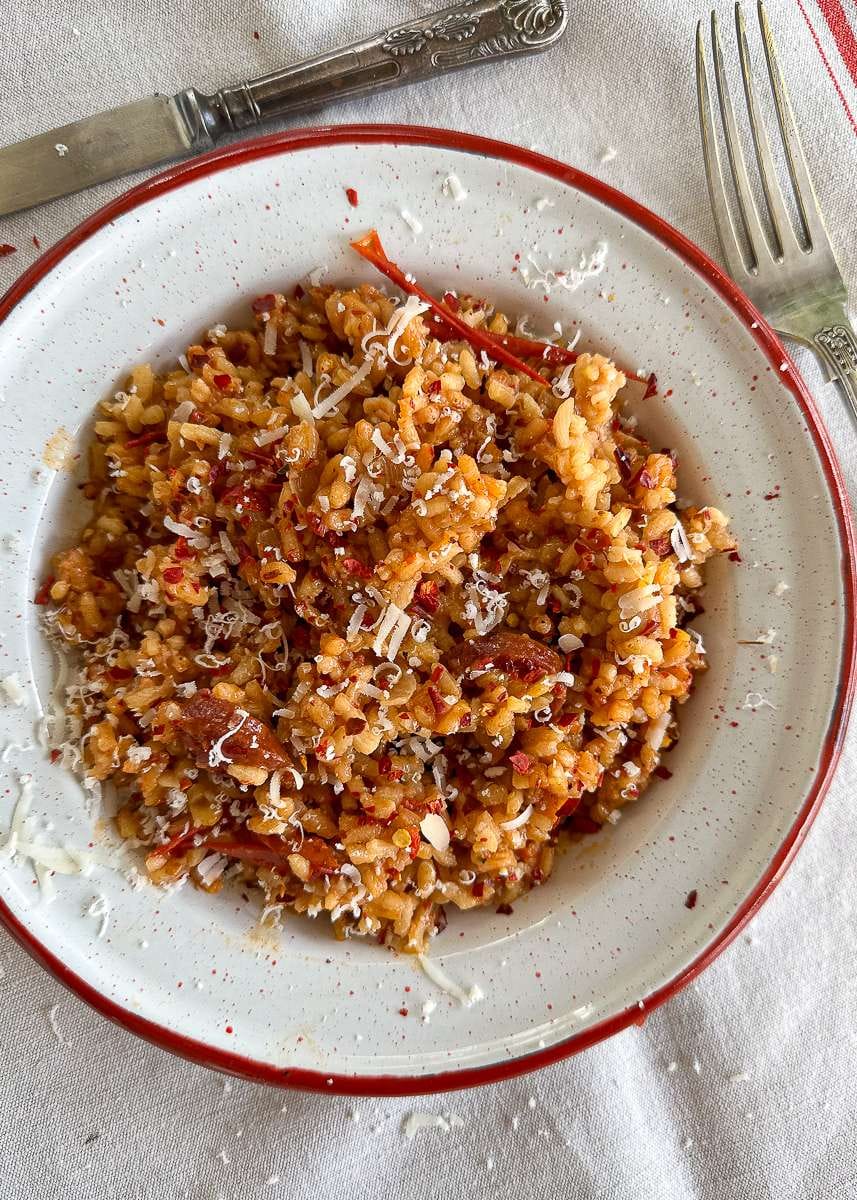 Chorizo and Tomato Risotto - The Wild Epicurean