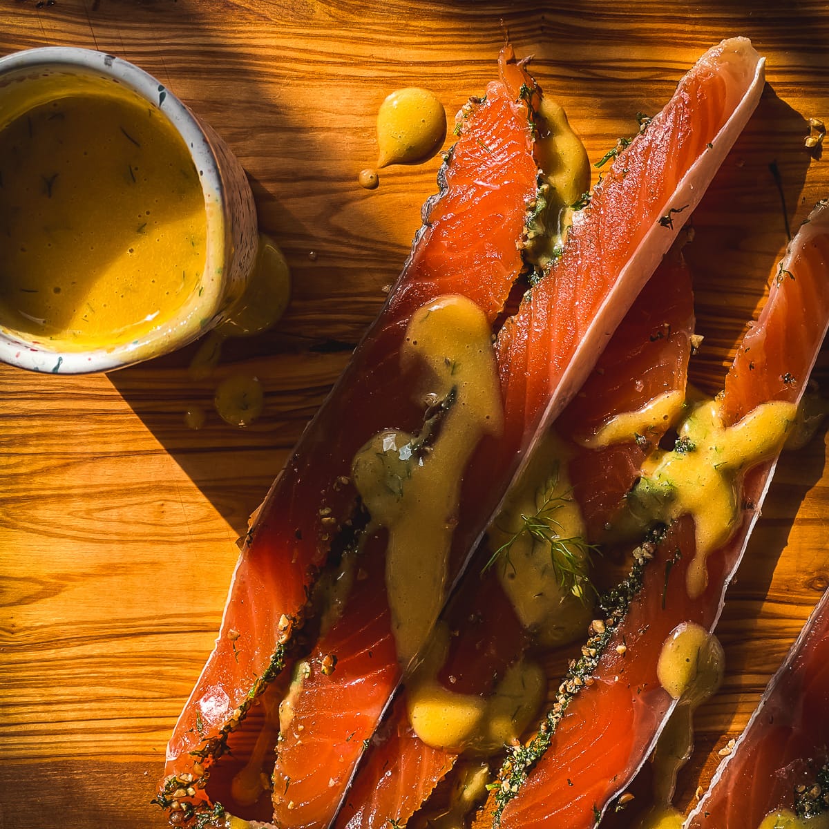 Gravlax - Salmon Marinated in Dill with Mustard and Dill Sauce - The ...