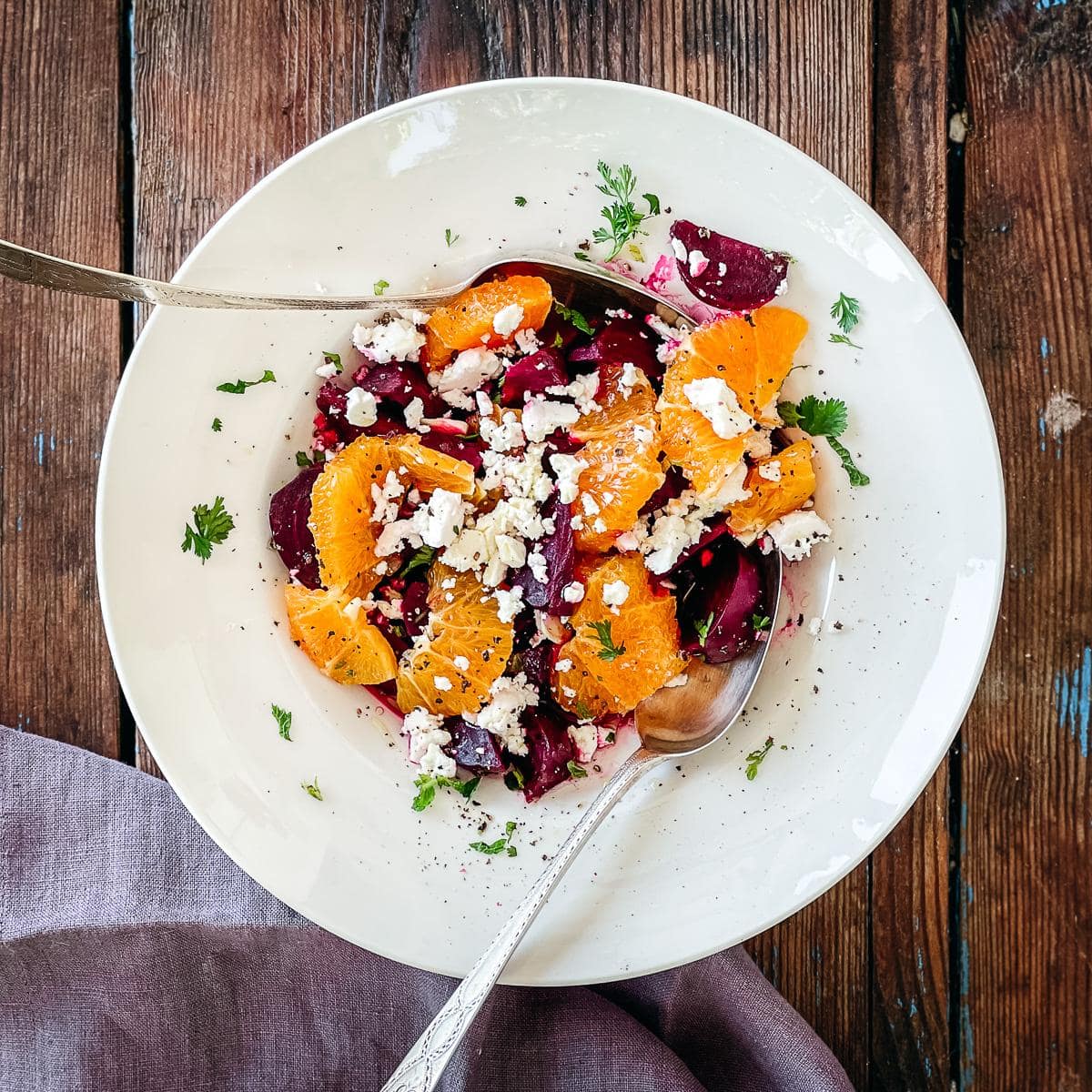 Beetroot and Orange Salad with Feta - The Wild Epicurean